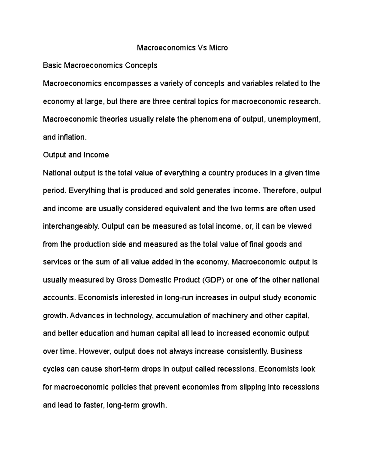 Macroeconomics vs Micro 15 - Macroeconomics Vs Micro Basic ...