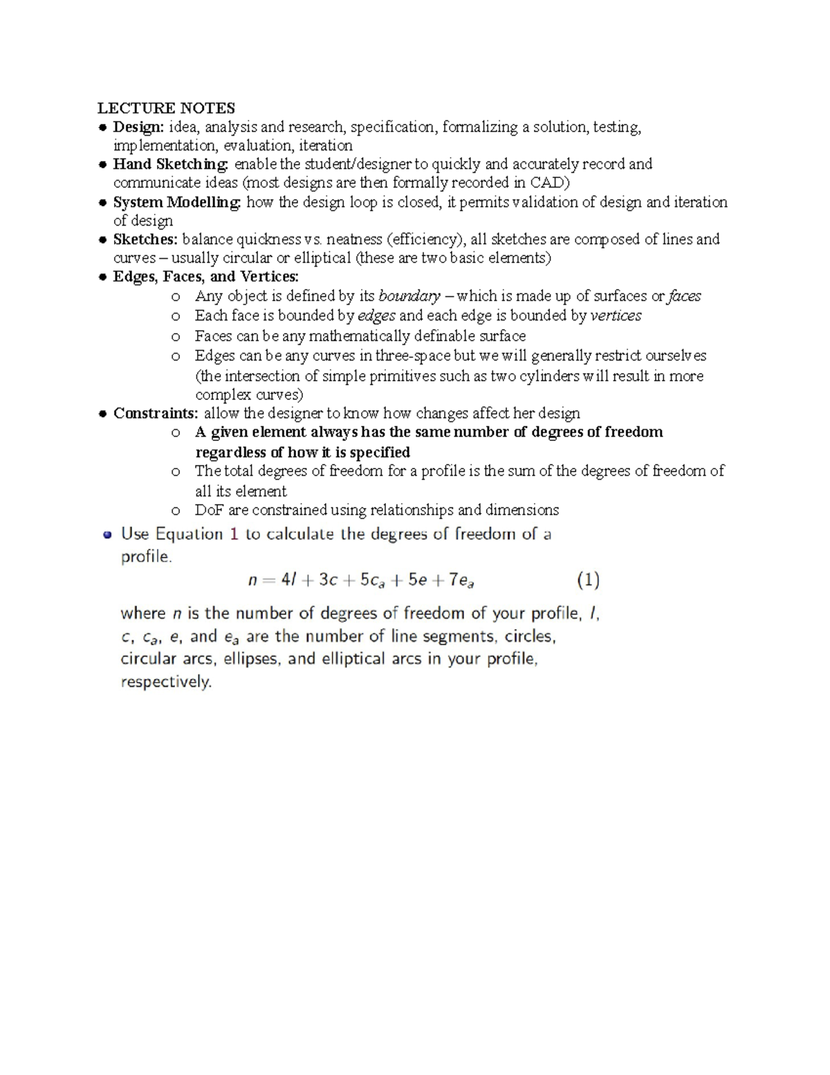 Lecture Notes Full Course Lecture Notes Design Idea Analysis And