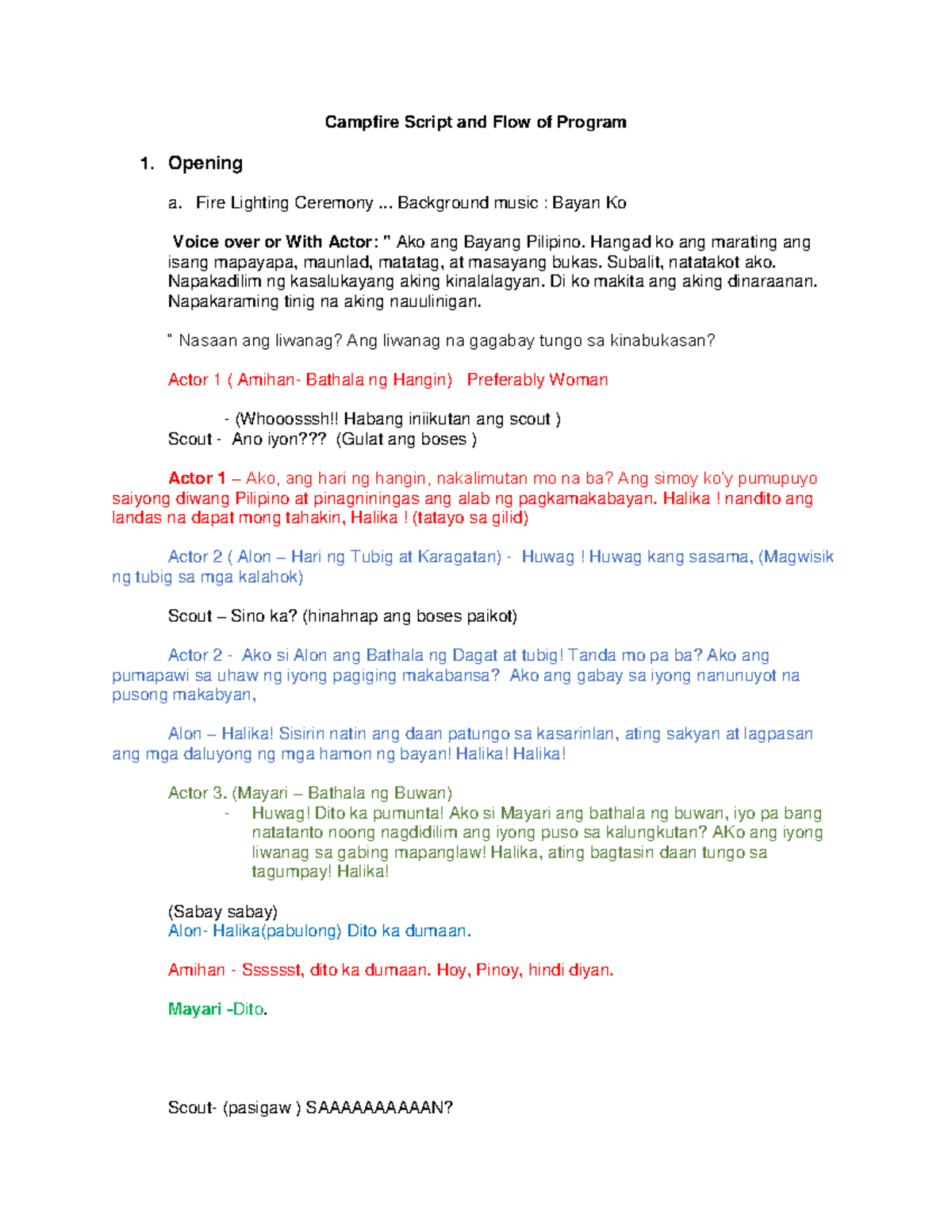 Campfire-script-and-flow-of-program-221115004641-59d05ffb - Campfire Script and Flow of Program ...
