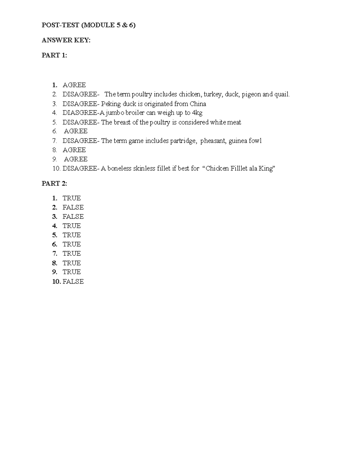 Answerkey - READ AND UNDERSTAND - POST-TEST (MODULE 5 & 6) ANSWER KEY ...
