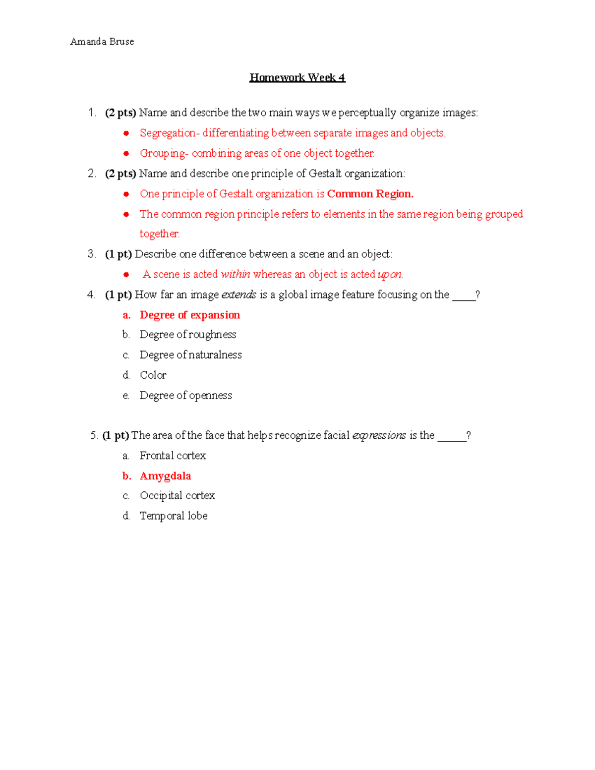 Sensory Neuroscience HW week 4 - Amanda Bruse Homework Week 4 (2 pts ...