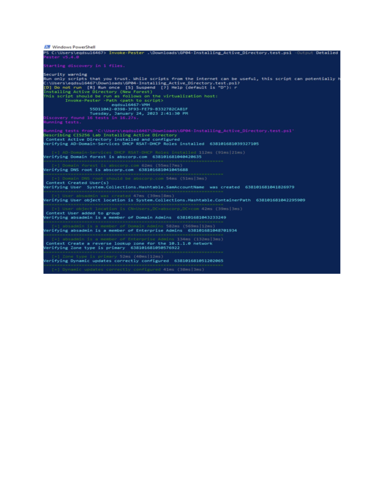 Installing Active Directory In A New Forest Windows Powershell Ps Detailed Pester V5 4