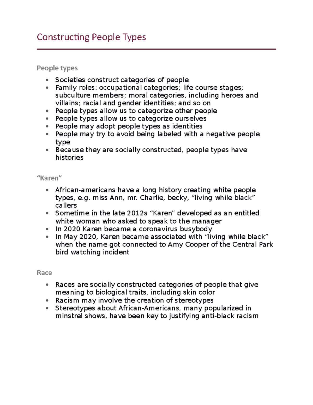 Constructing People Types - Constructing People Types People types ...