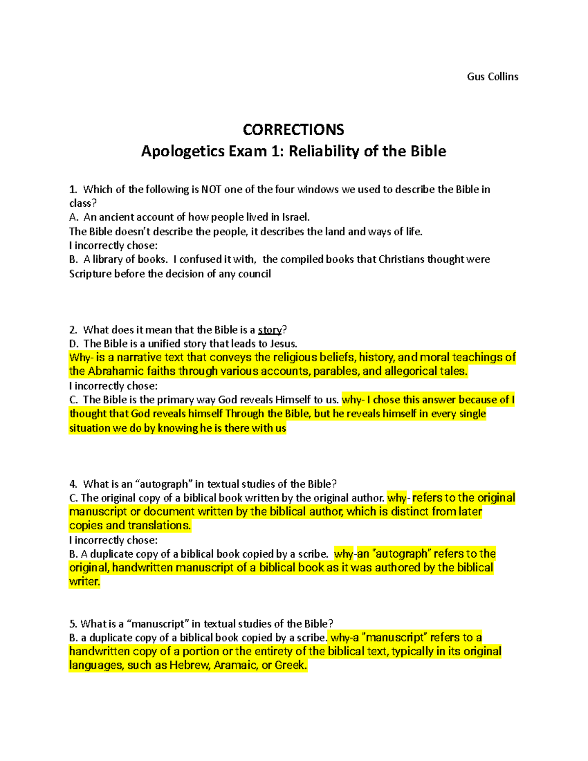 Apologetics test 2 corrections.docx - Google Docs - Gus Collins ...