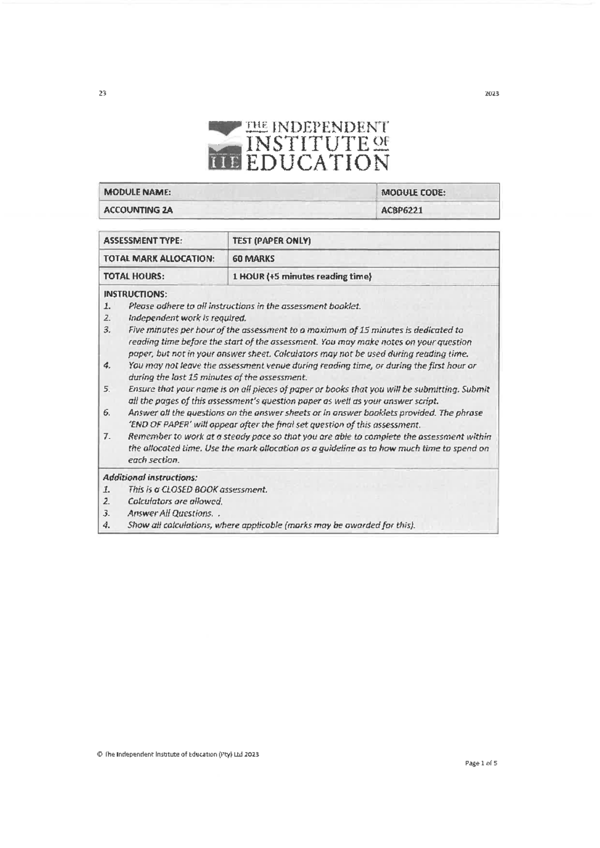 ACBP6221T2a - yyyyyyyyyy - ACBP5122 - Studocu