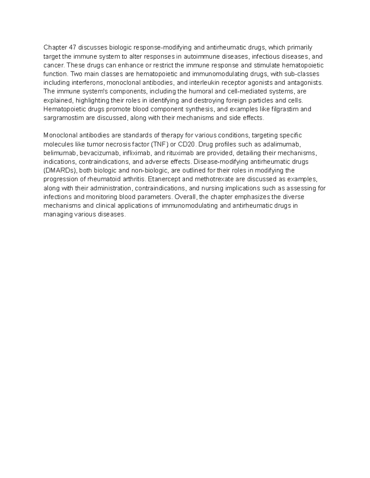 Ch 47 - Summary Pharmacology and the Nursing Process - Chapter 47 ...