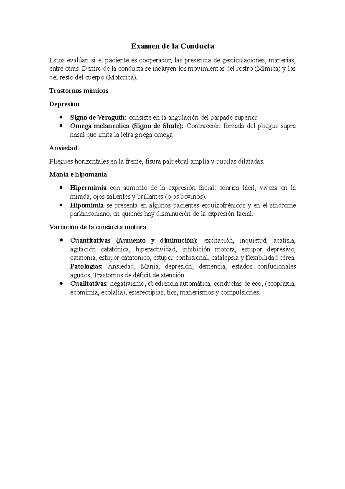 SEMIOLOGIA NEUROLOGICA Y MINIMENTAL TEST - Examen de la Conducta Estos ...
