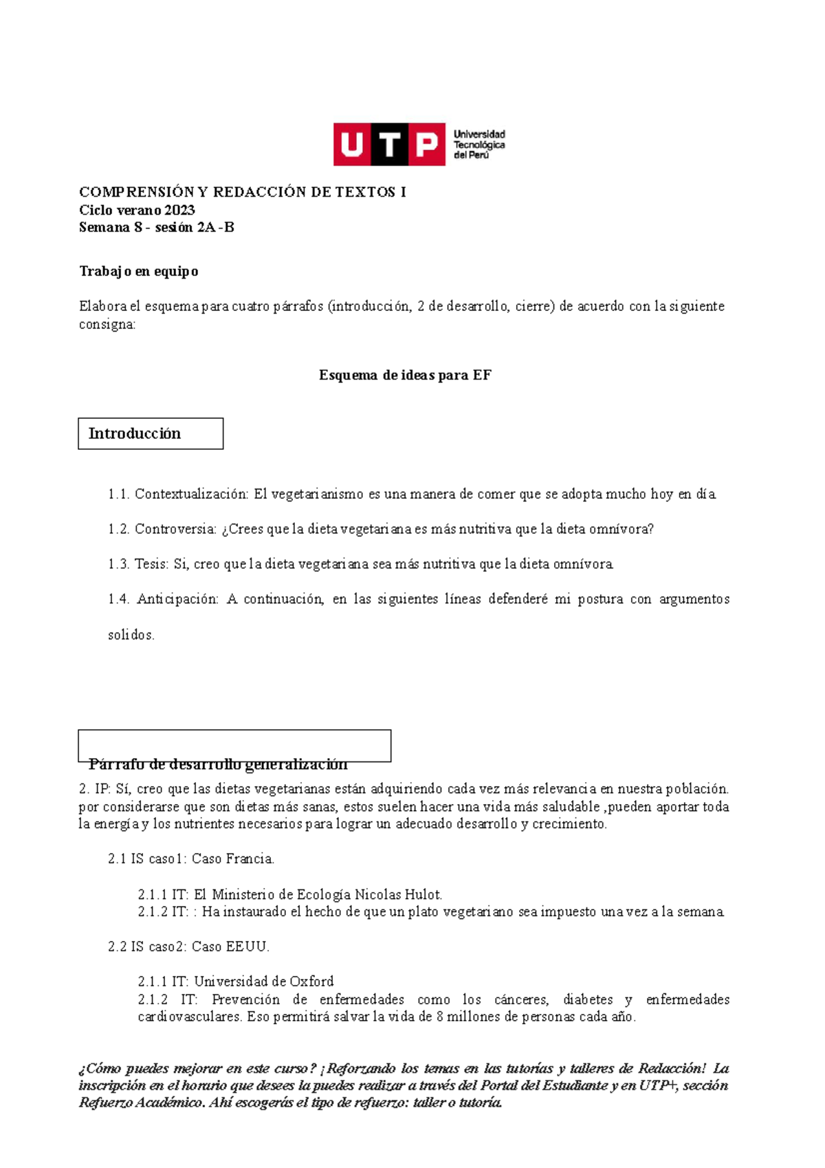 S08.s2A-B Esquema para Examen Final (material) verano 2023-1 ...