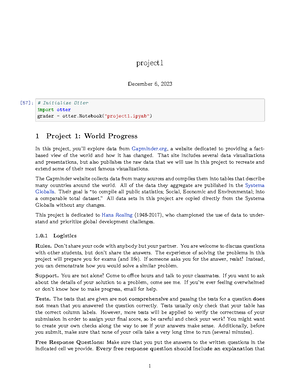 Lab08 - Lab assignment with grade checkers - Initialize Otter import otter grader = - Studocu
