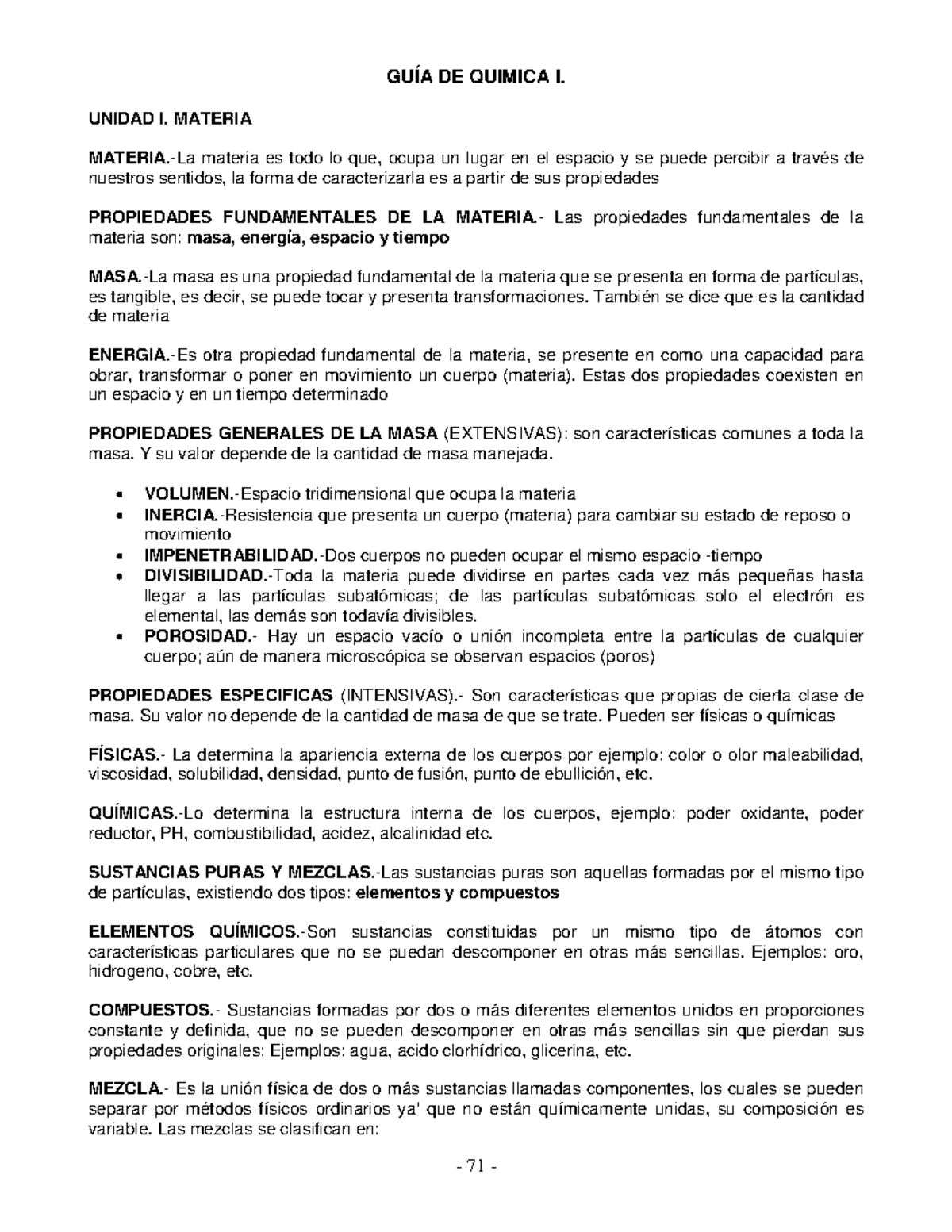 Quimica-1-cecyt 4 - Guía de estudio para extra - GUÍA DE QUIMICA I ...