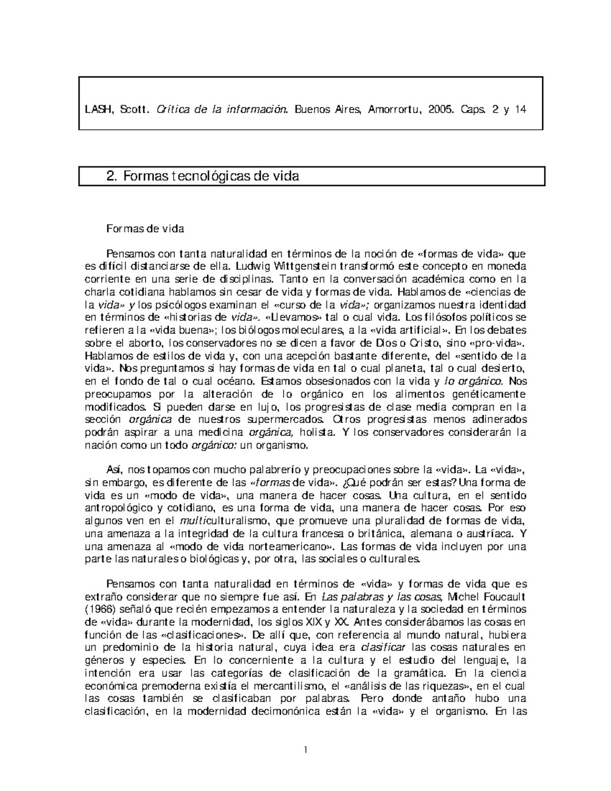 Scott Lash Critica DE LA Informacion - LASH, Scott. de la Buenos Aires ...