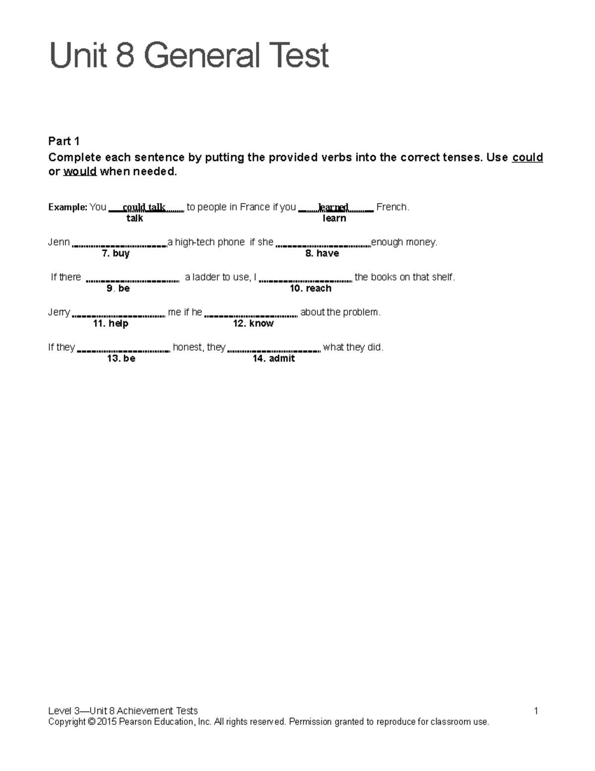 Assesment 8 Assesment 7 ejercicios prácticos - Unit 8 General Test Part ...