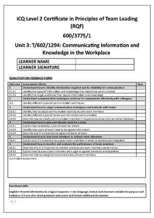 Team Building Unit 9 Section A, B and C - Unit 9: Team Building ...