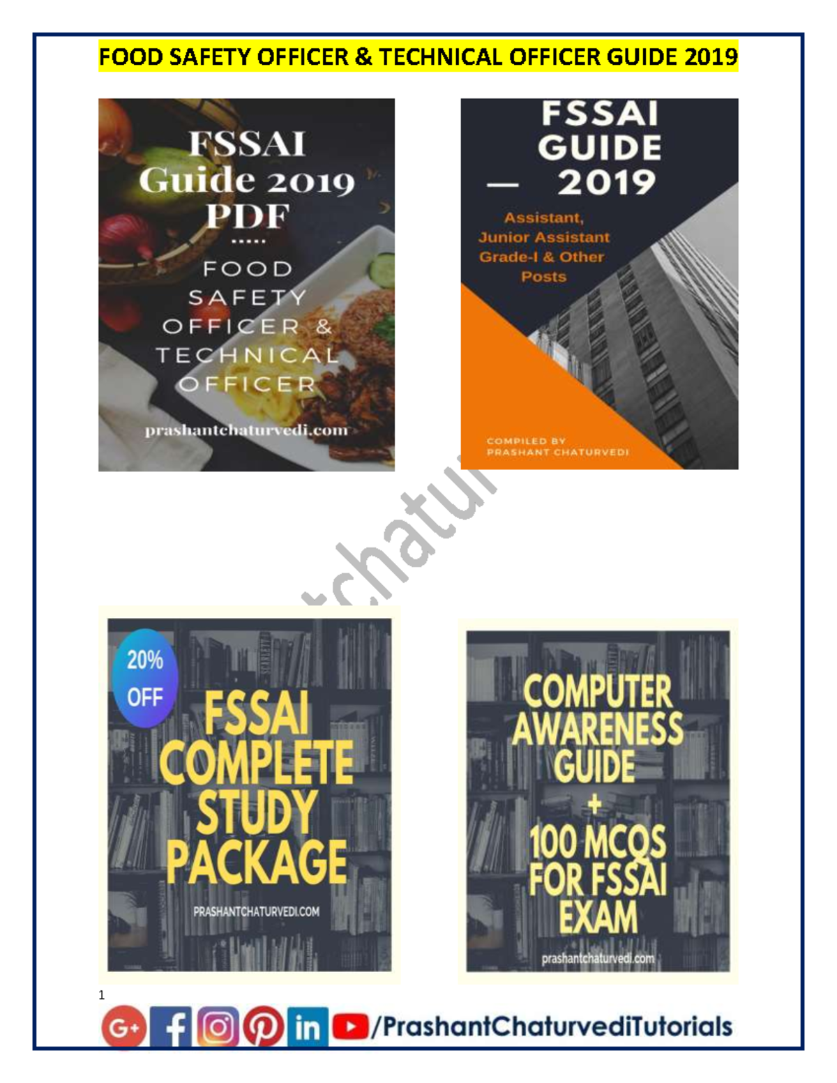 Secured- Fssai Food Safety Officer & Technical Officer Guide 2019 ...