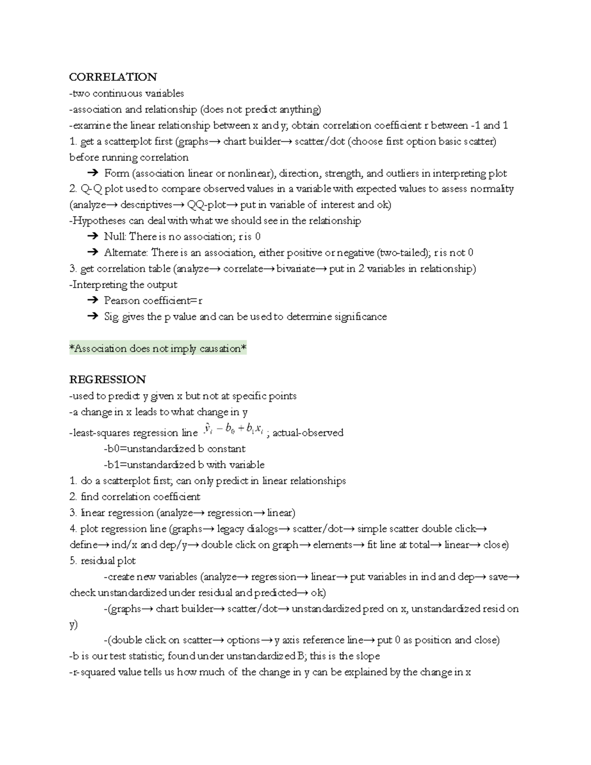 Final EXAM - CORRELATION -two continuous variables -association and ...