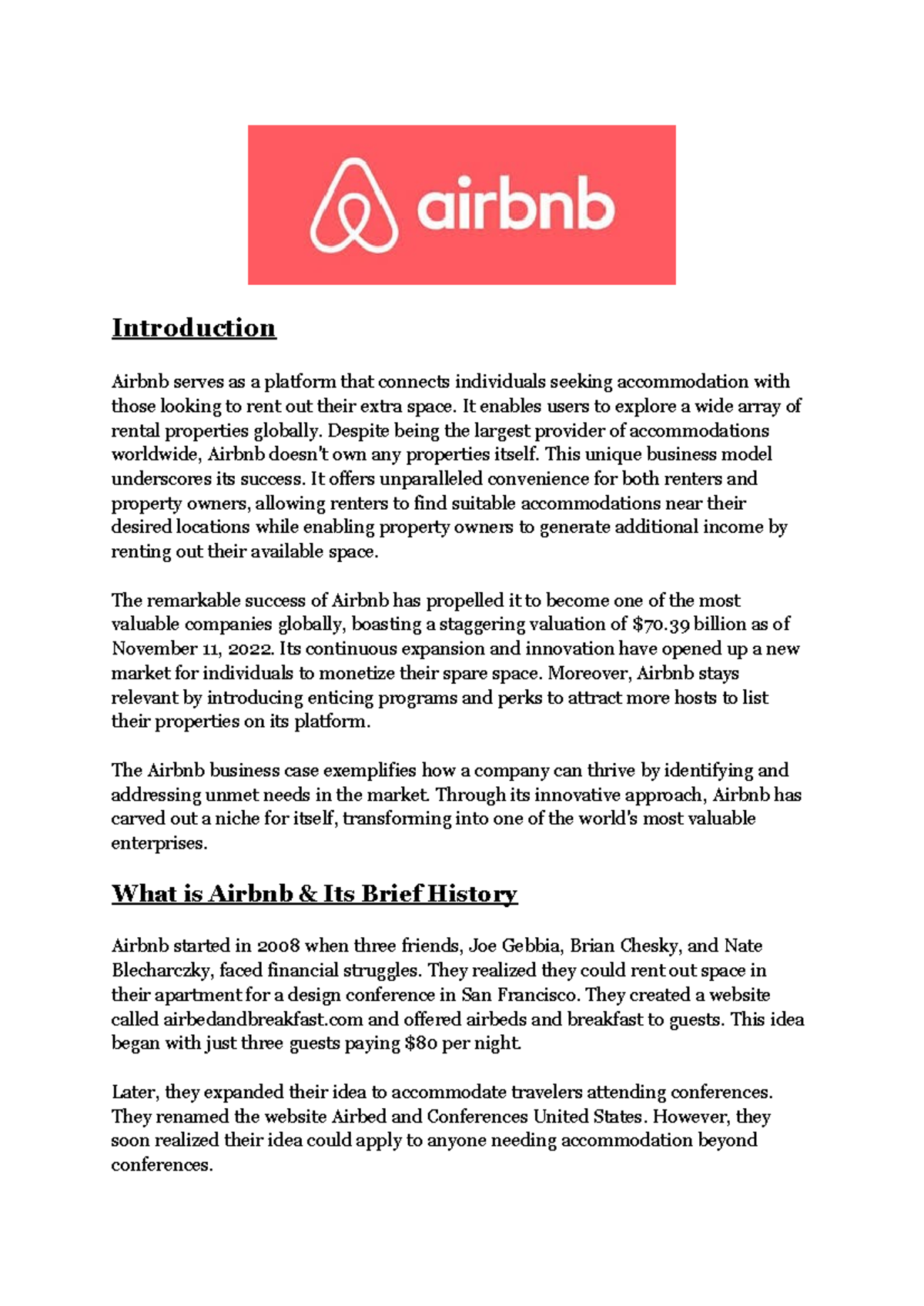Airbnb Case Study - Introduction Airbnb serves as a platform that ...