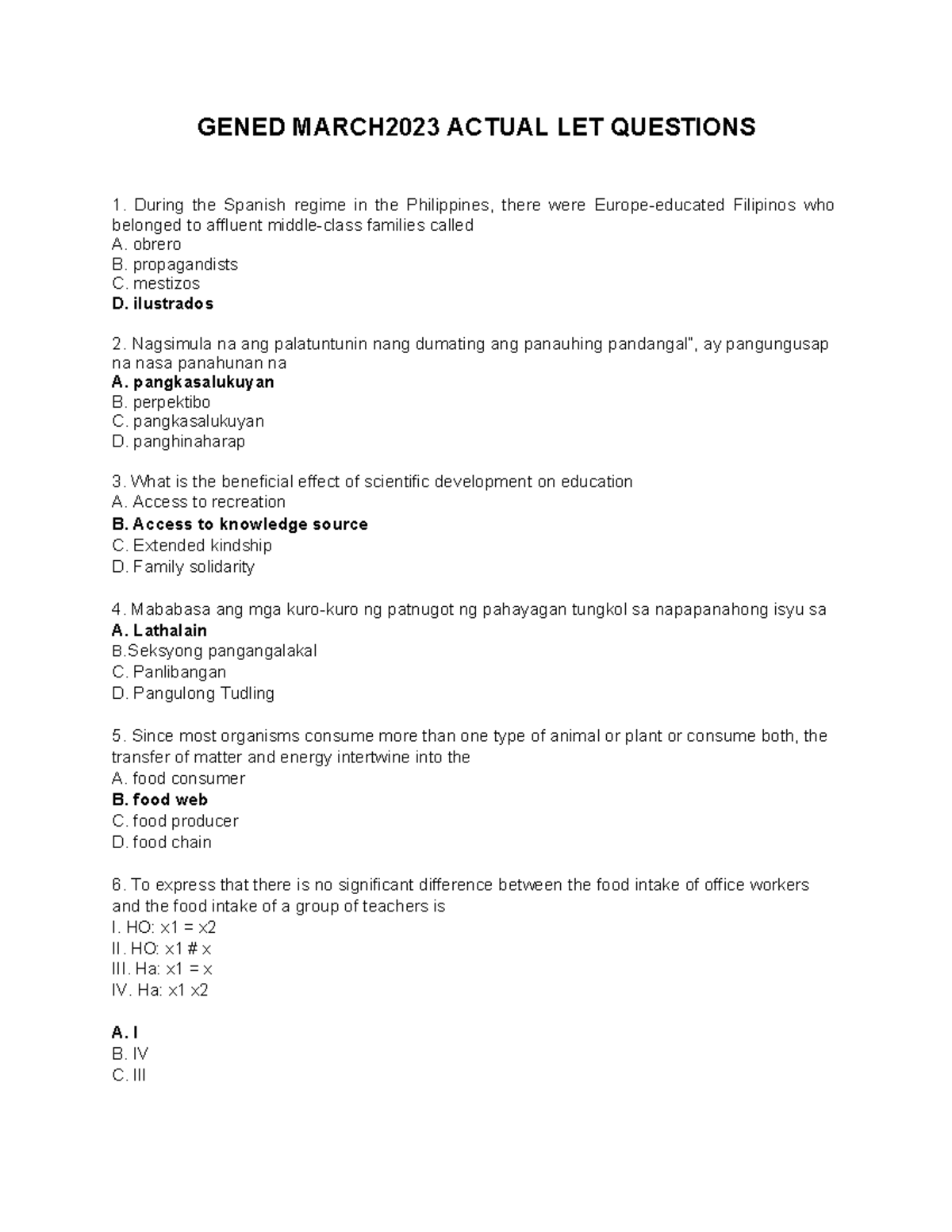 Gened- March-2023-1-150- Items-1 (1) - GENED MARCH2023 ACTUAL LET ...