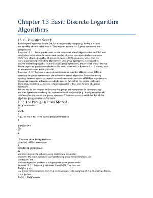 Chapter 15 Logarithms in Subexponential - Chapter 15 Factoring and ...