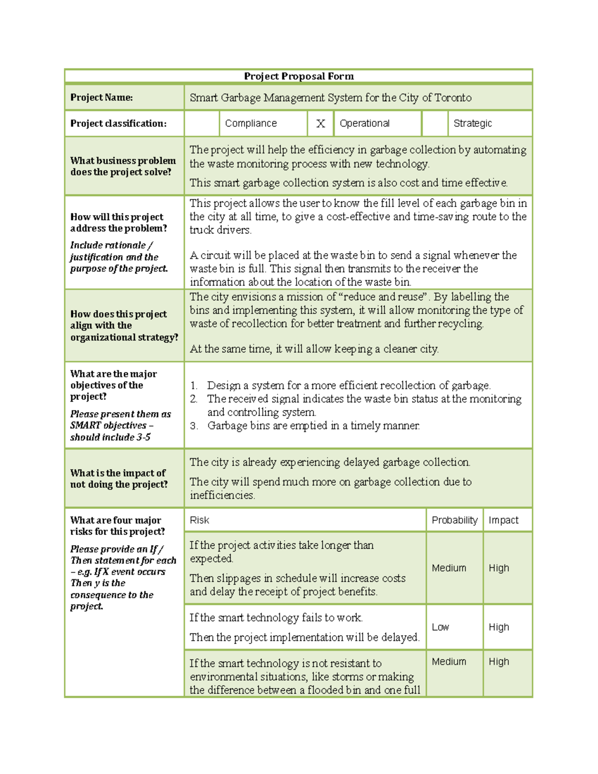 1 - Project Proposal(3) - Project Proposal Form Project Name: Smart ...