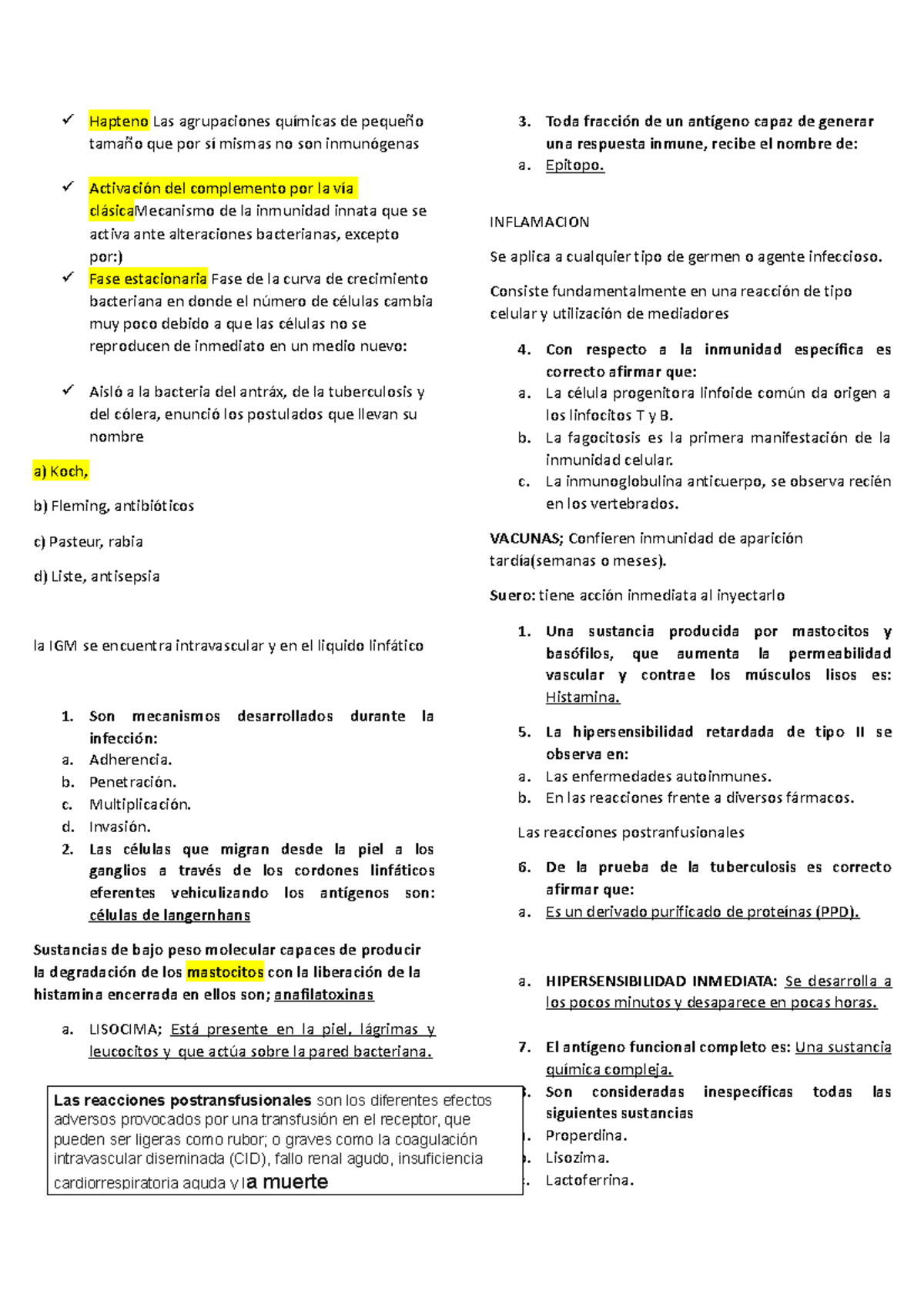 Aaarepaso MIOO - ... - Hapteno Las agrupaciones químicas de pequeño ...