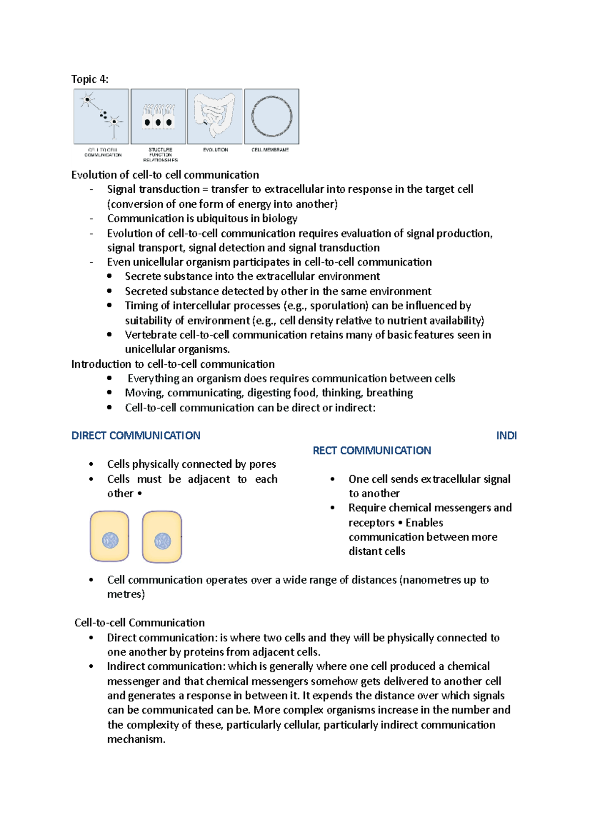 Topic 4 lecture notes for bms107 - BMS107 - Murdoch - Studocu