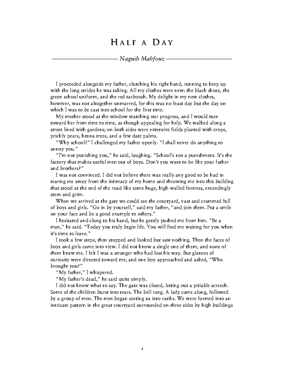 Halfaday - a short story on human life - H A L F A D A Y ...