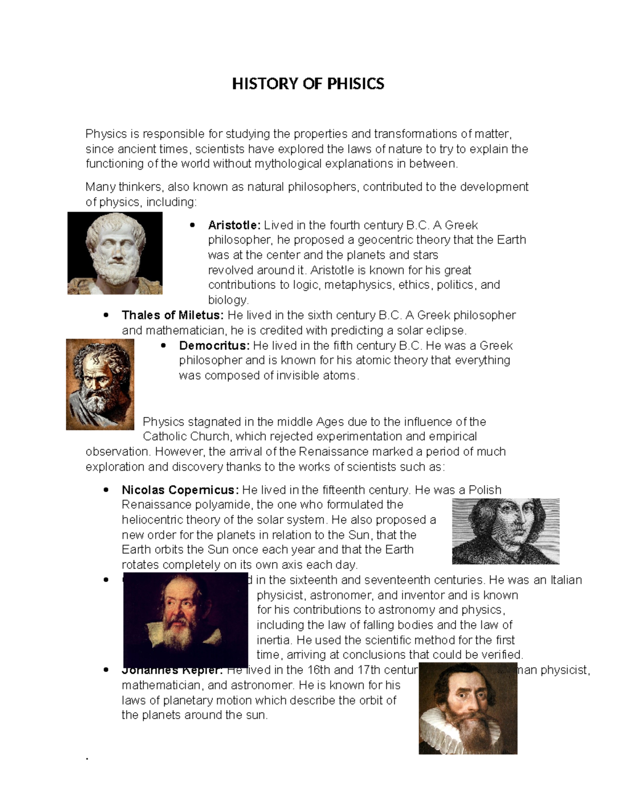 History OF Phisics - HISTORY OF PHISICS Physics is responsible for ...