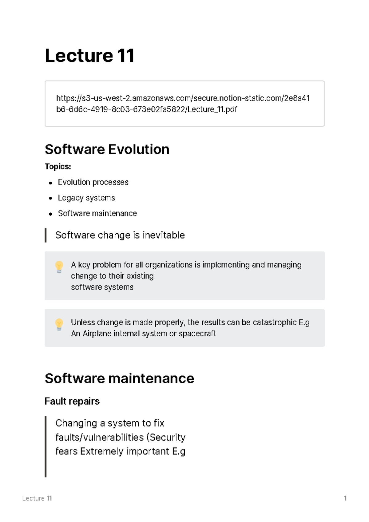 Lecture 11-Software Development and Management - Lecture 11 - Studocu