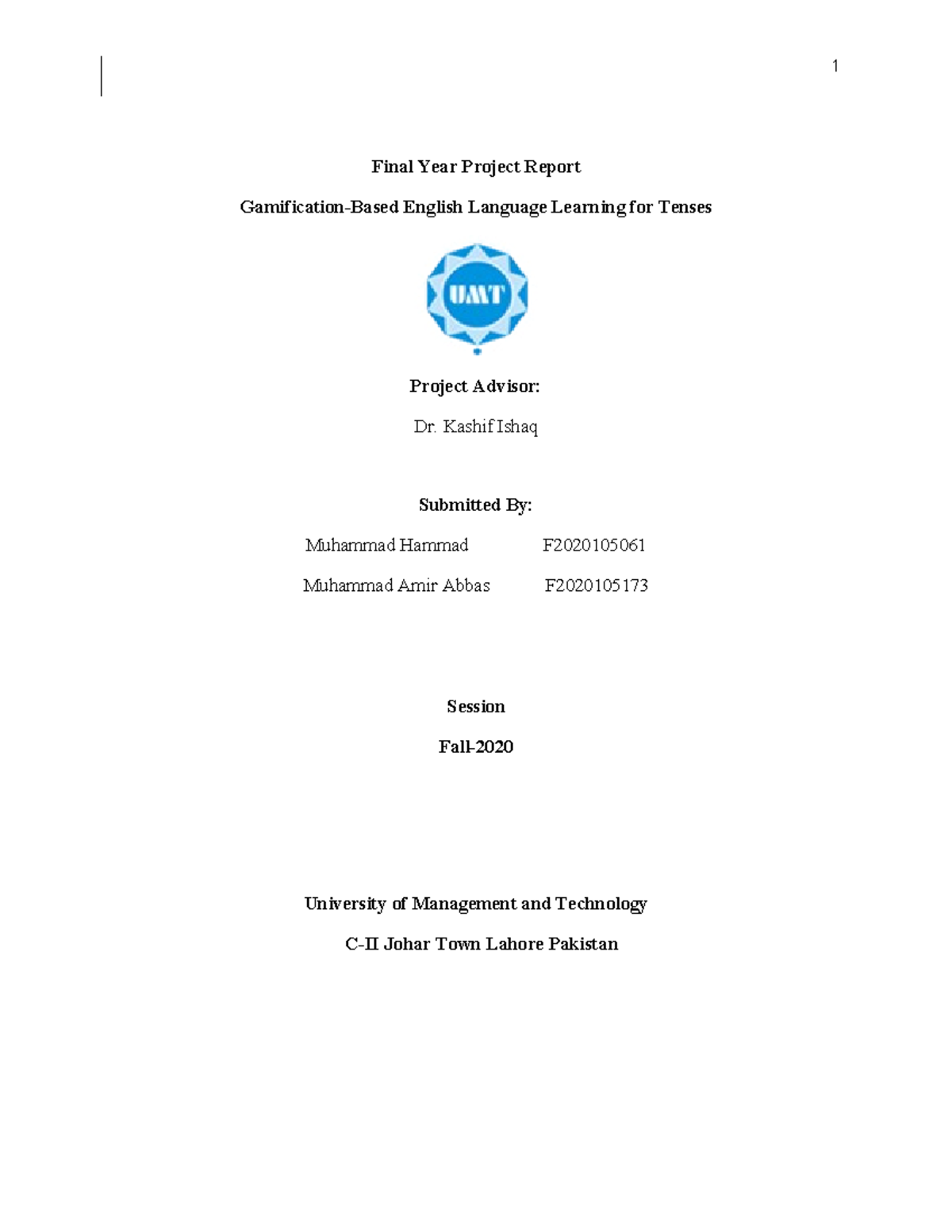 Final Year Project Report - Final Year Project Report Gamification ...