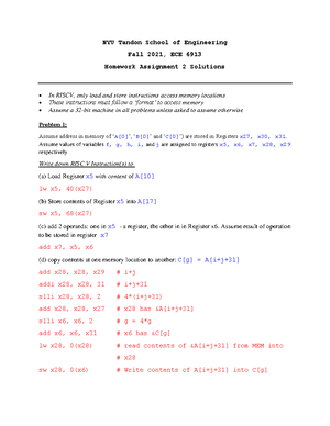 Homework 1-ECE 6913 - 1. Consider two different implementations of the same instruction set ...