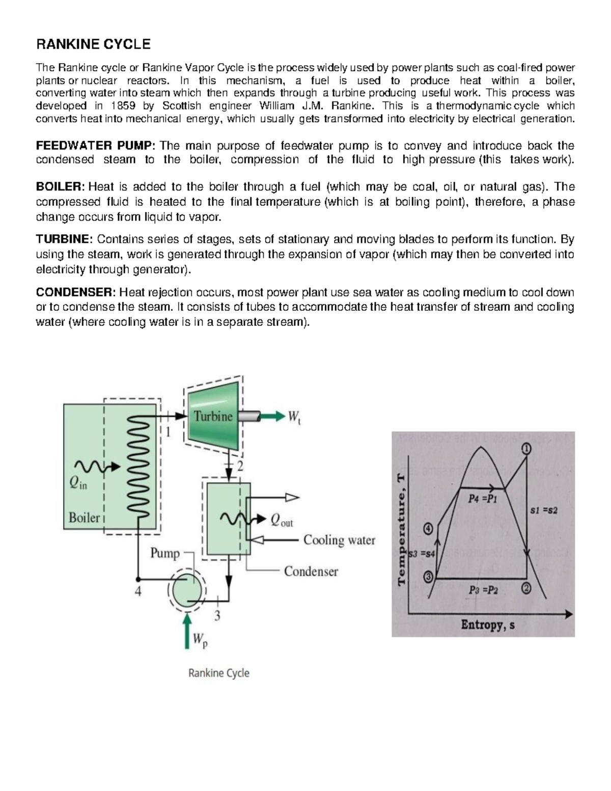 Ideal-Rankine-Cycle - Ideal-Rankine-Cycle - RANKINE CYCLE The Rankine ...