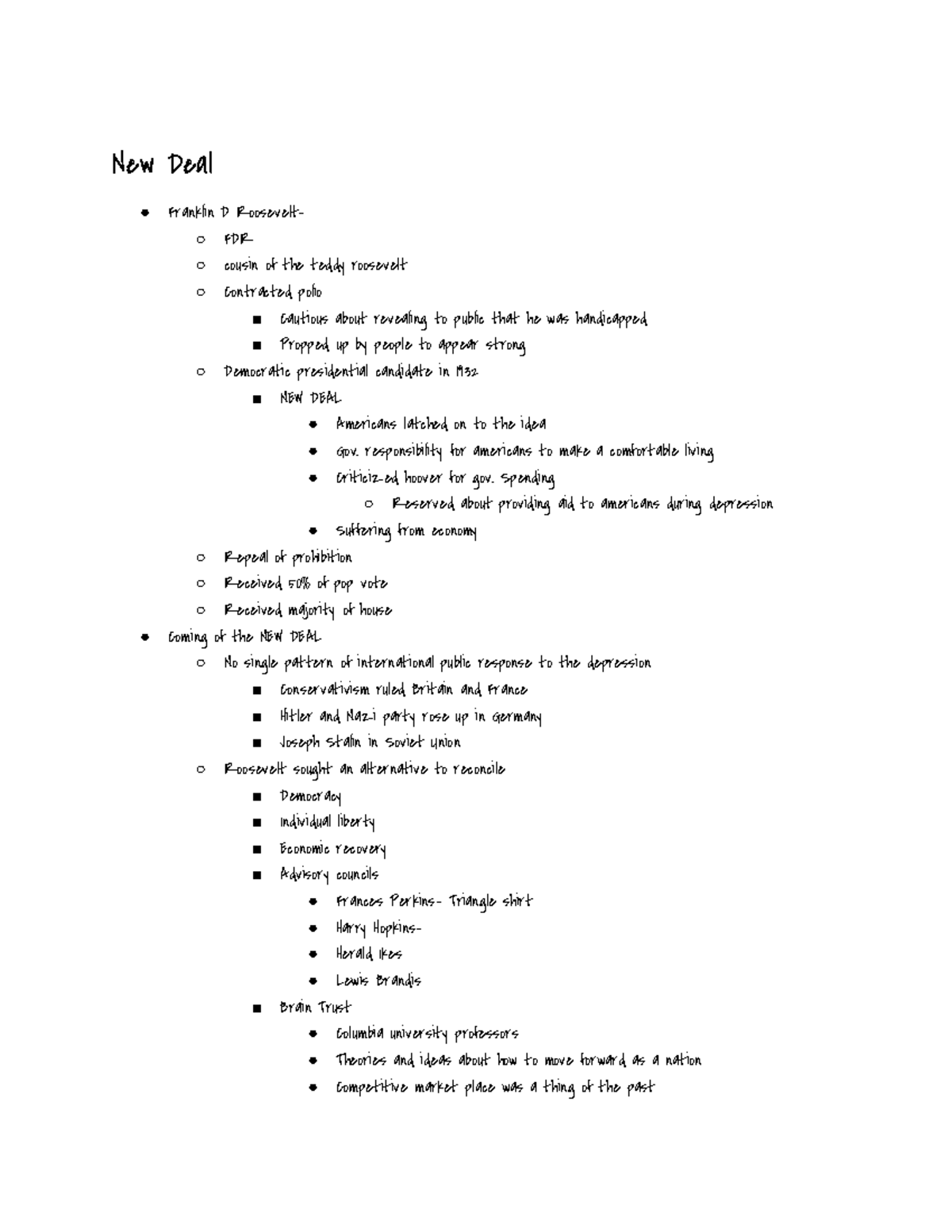 HST- lecture 10 05 - Chet Bush - New Deal Franklin D Roosevelt- FDR ...