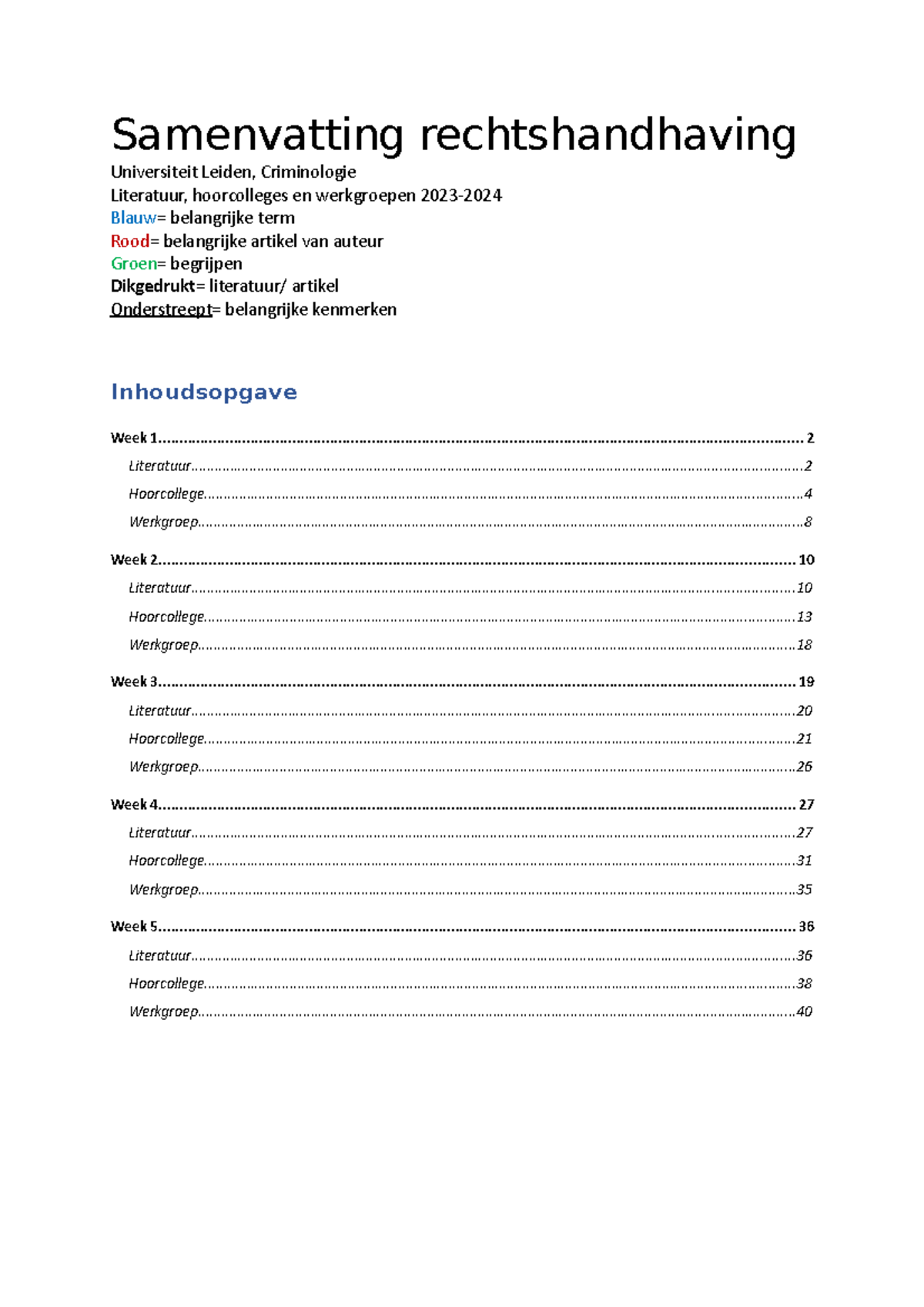 Samenvatting - - Studeersnel
