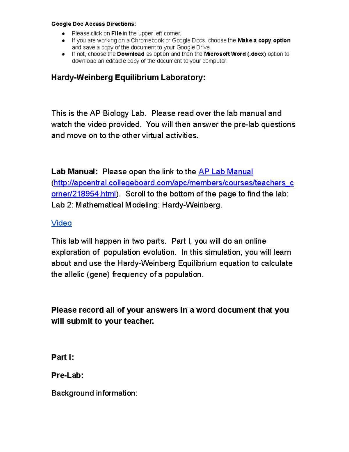 Module 9 lesson 5 assingment - Google Doc Access Directions: Please ...