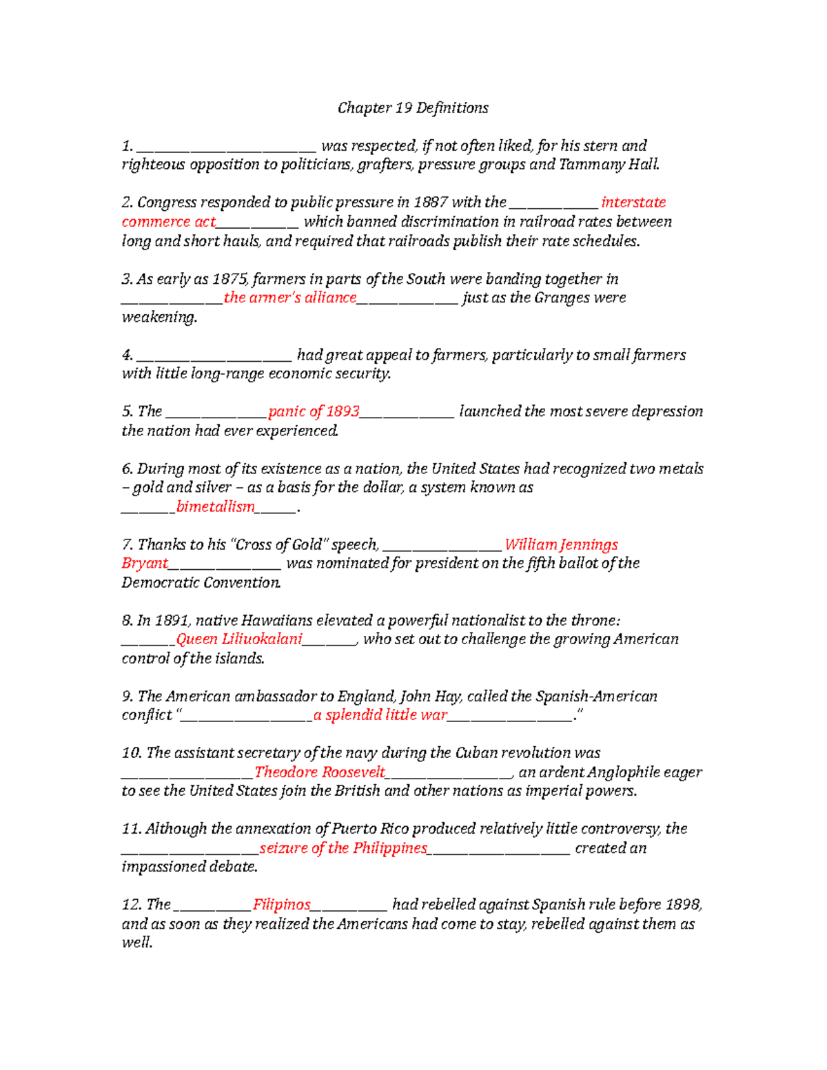 Brinkley, American History Chapter 19 Questions - Chapter 19 ...