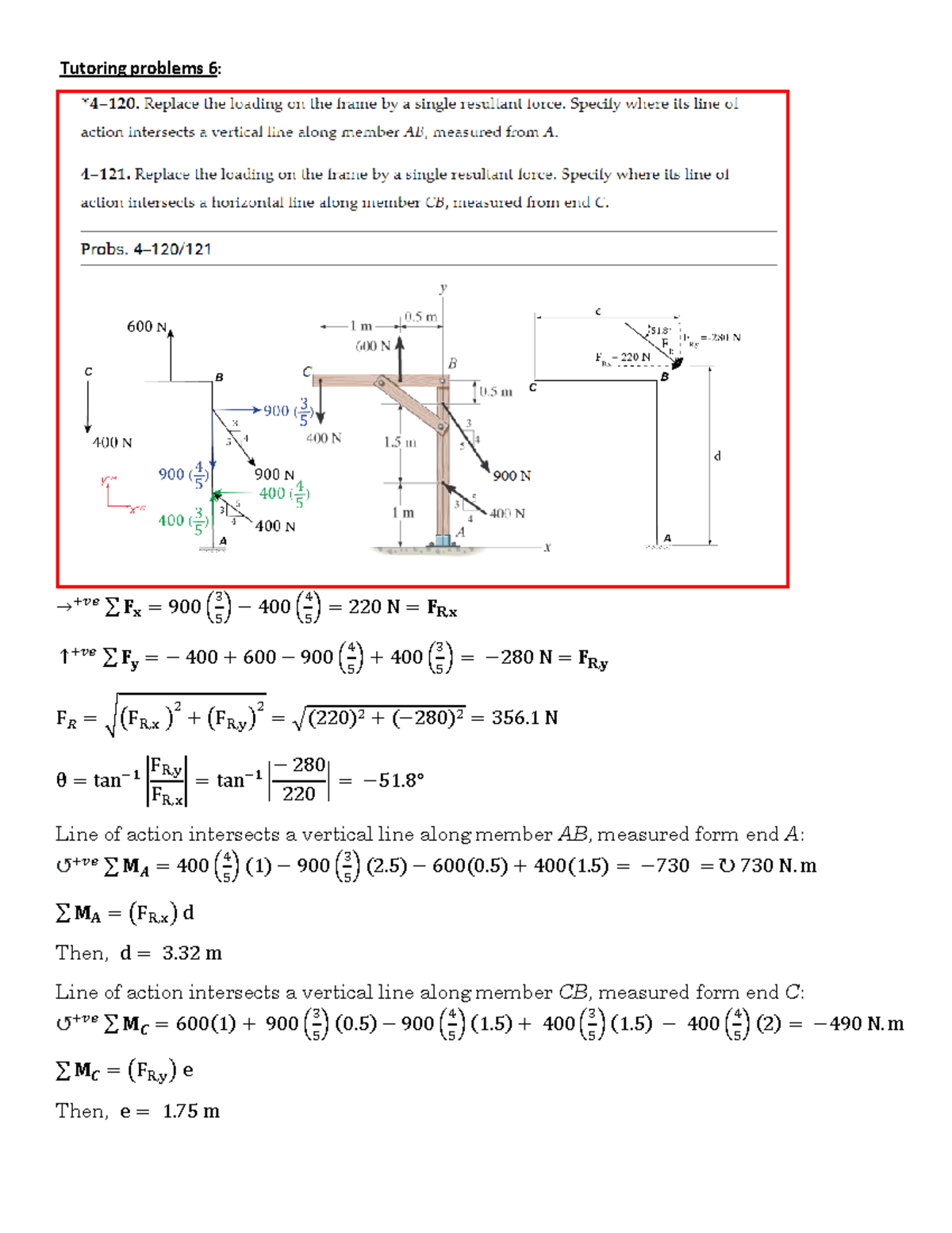 Tutorial problems (Session 6) - Tutoring problems 6 : → +끫뤮끫뤮 ∑ 끫렊 끫롢 ...