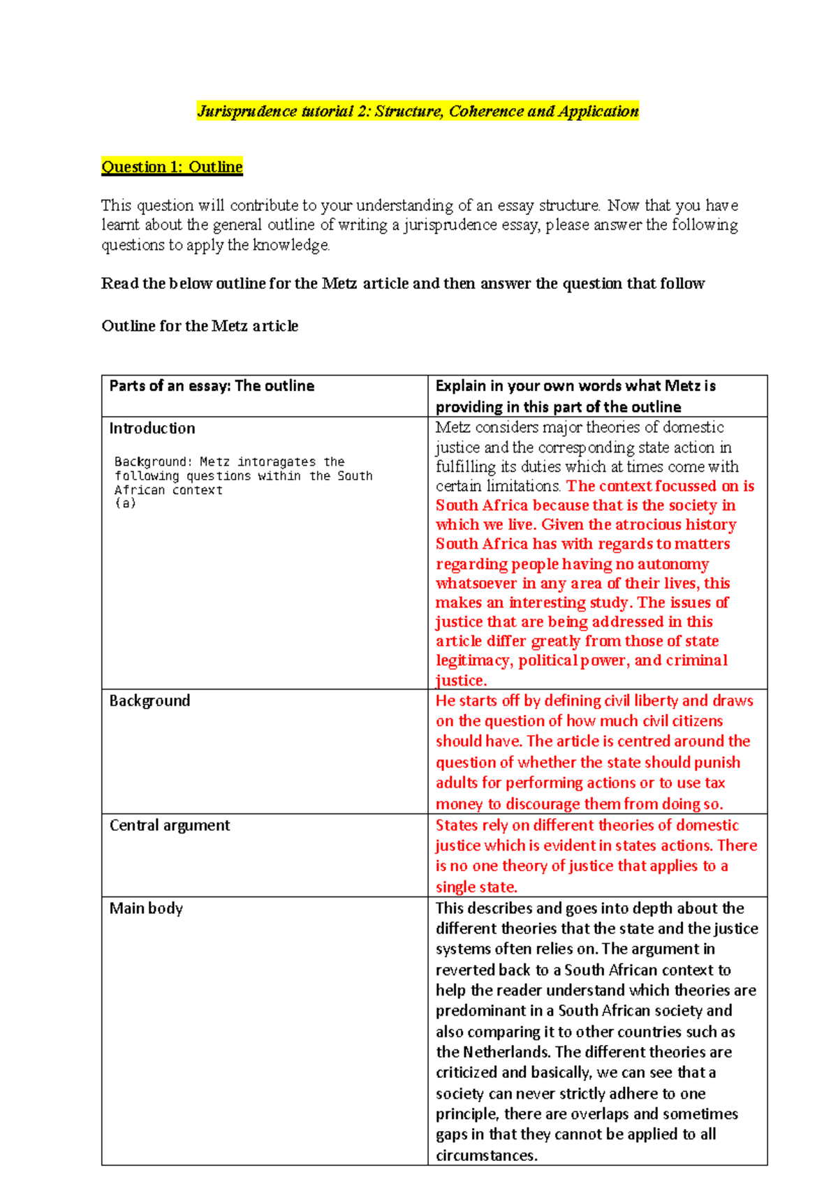 Final Juris Tutorial 2 - Jur is p ru den ce tu tor ial 2: S tru ctur e ...