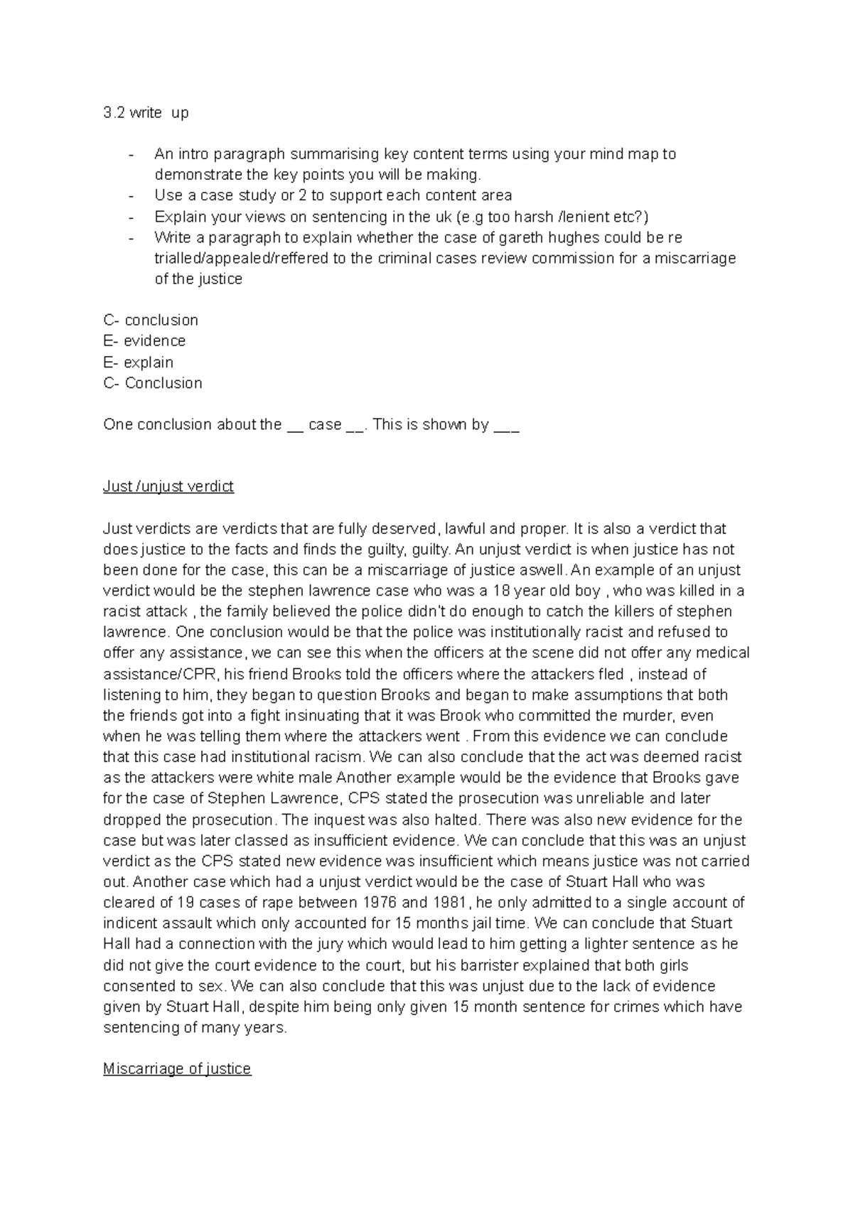 Ihsaan-Ullah Ali - 3.2 write up - 3 write up An intro paragraph ...