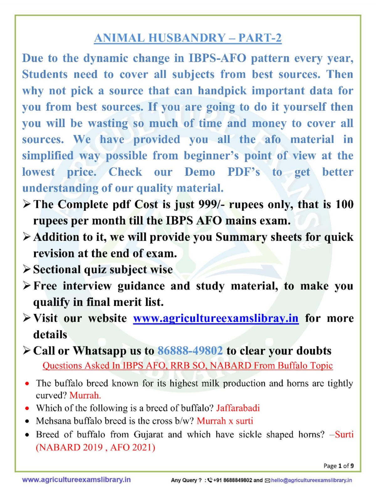 A.H-2- Buffalo-AFO, Nabard, Rrbso encrypt optimize - Modeling ...