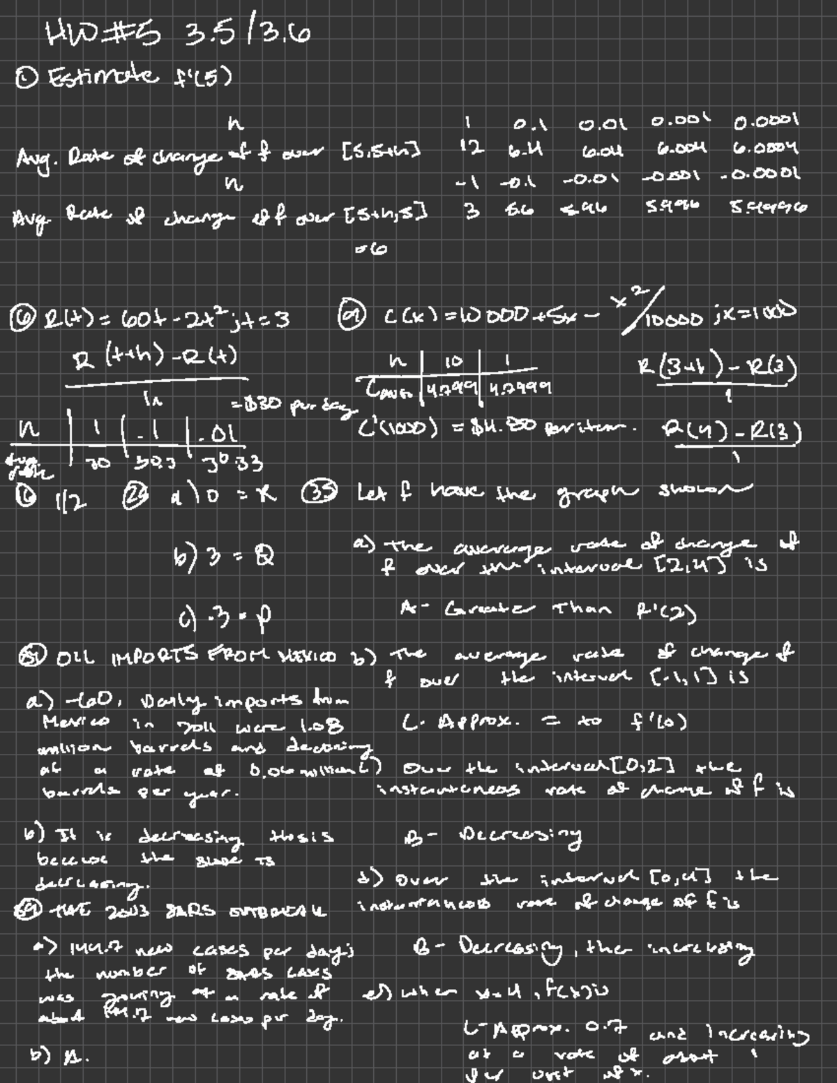Math 30 Hw 2-11 - Homework for math 30 - t# 3. d Estimate f- (5) h I 0 ...