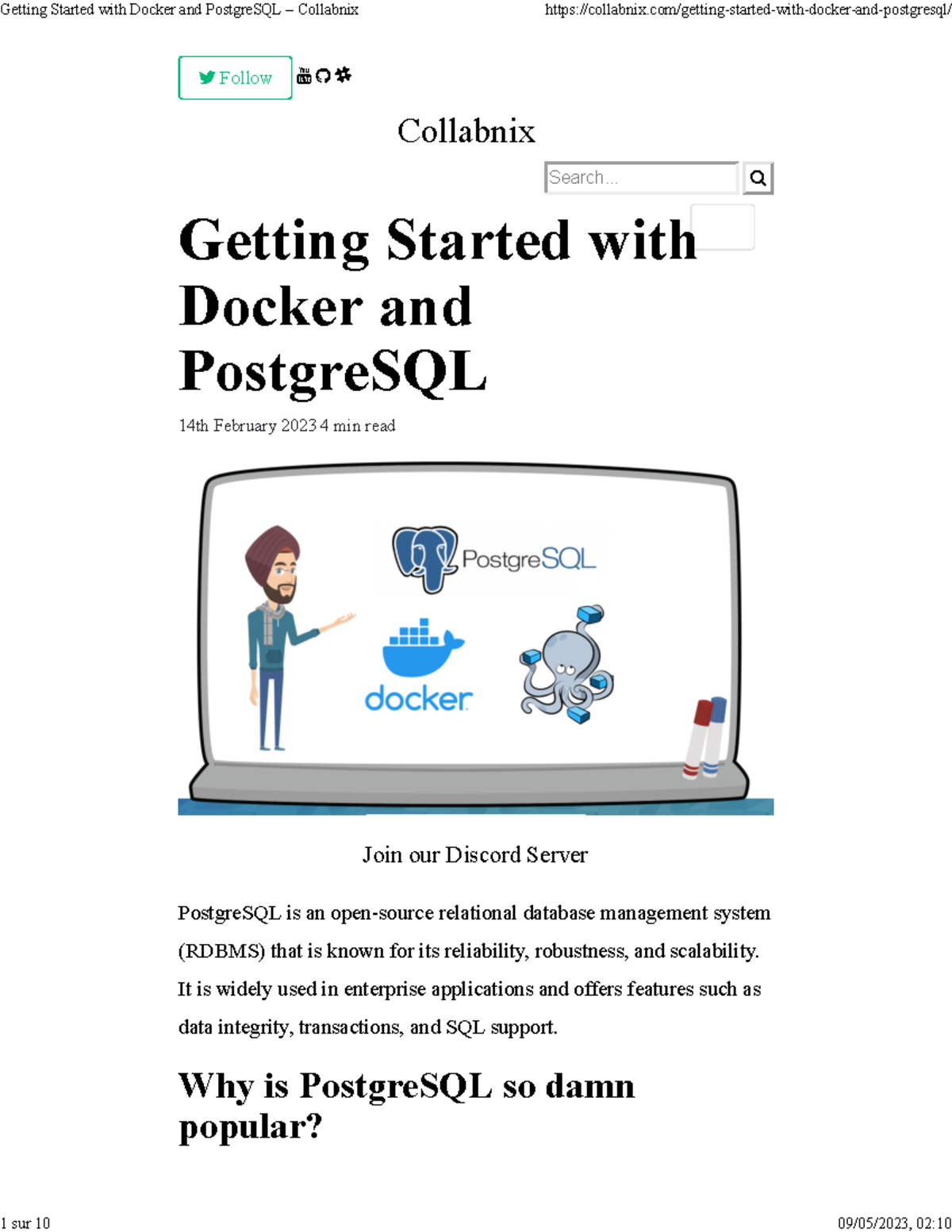 1 + 2 Getting Started with Docker and Postgre SQL – Collabnix - Join our Discord Server Getting ...