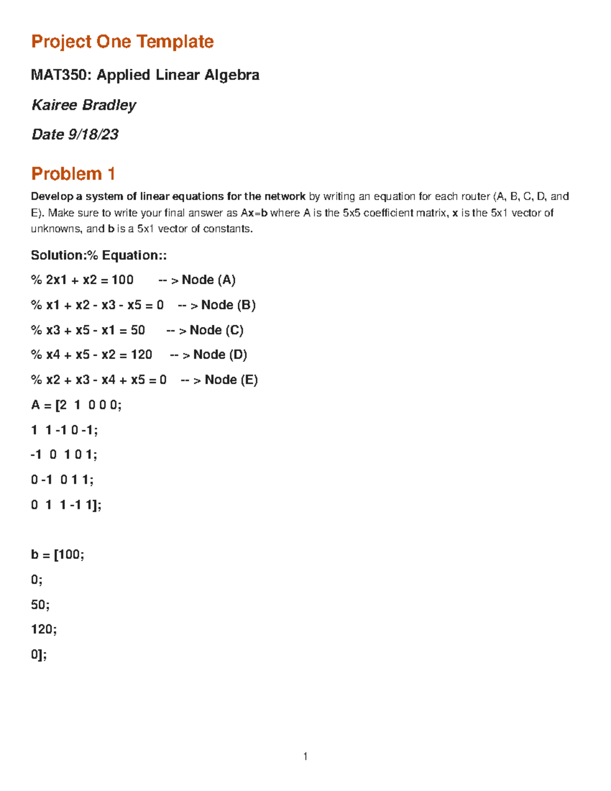 Redone Project One Template - Project One Template MAT350: Applied ...