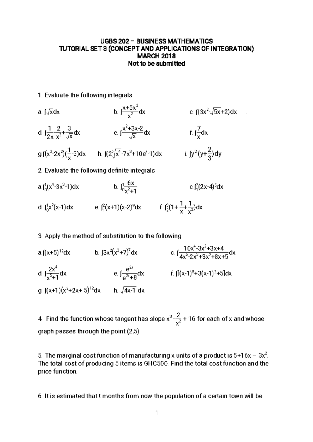 UGBS 202 set 3 - nothing much - UGBS2 02 – BUSINESSMATHEMATICS - Studocu
