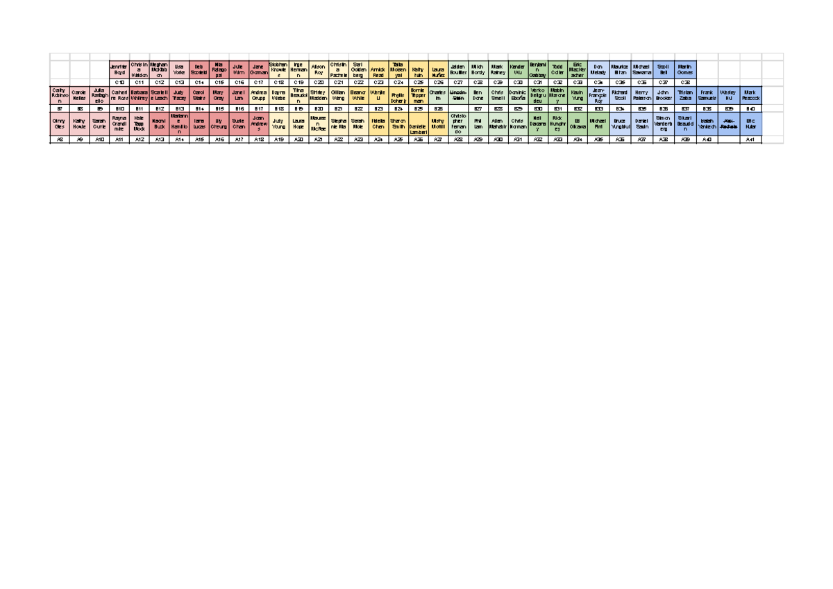 Nov 6 seating plan RTH - Jennifer Boyd Christin a Weldon Meghan McKibb ...