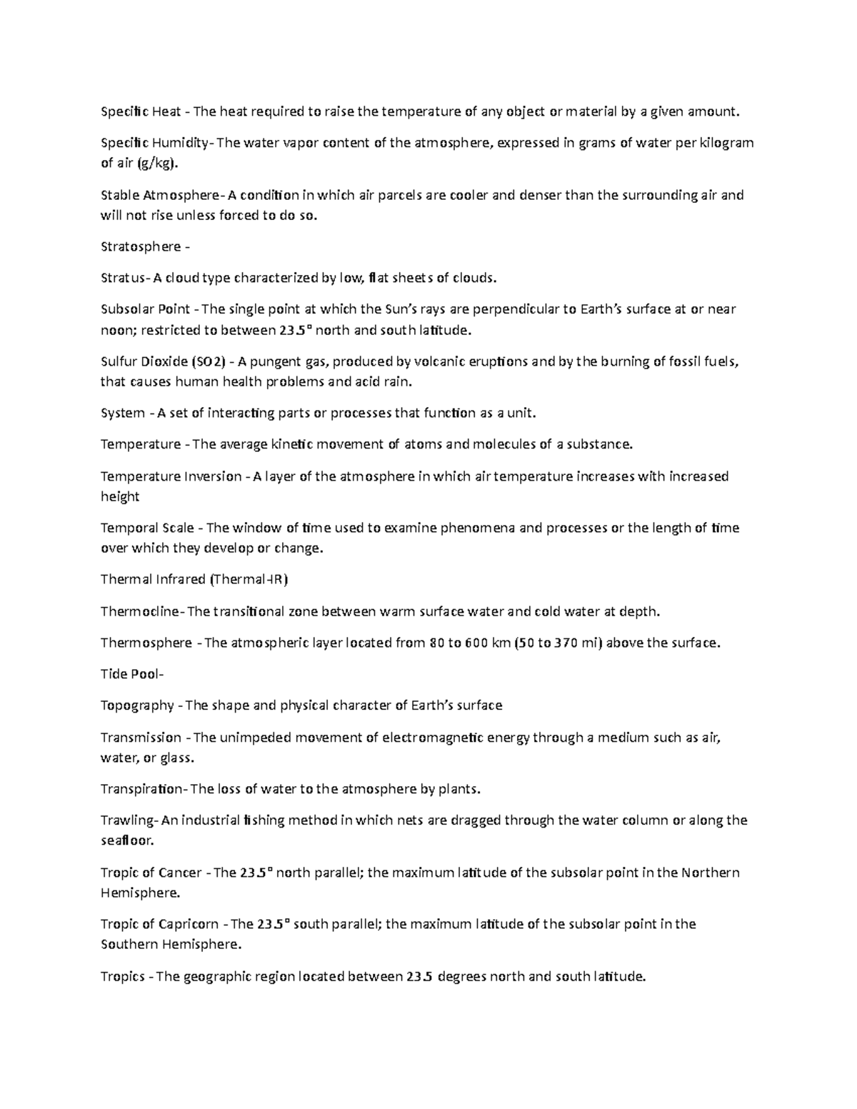 Geog midterm pt 3 - Transcripts for notes to have an easier way to find ...