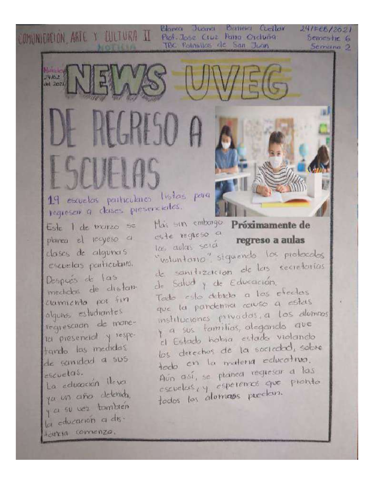 Ejemplo noticia - Blanca Juana Bennett Cueller COMUNICATION ABIE Y ...