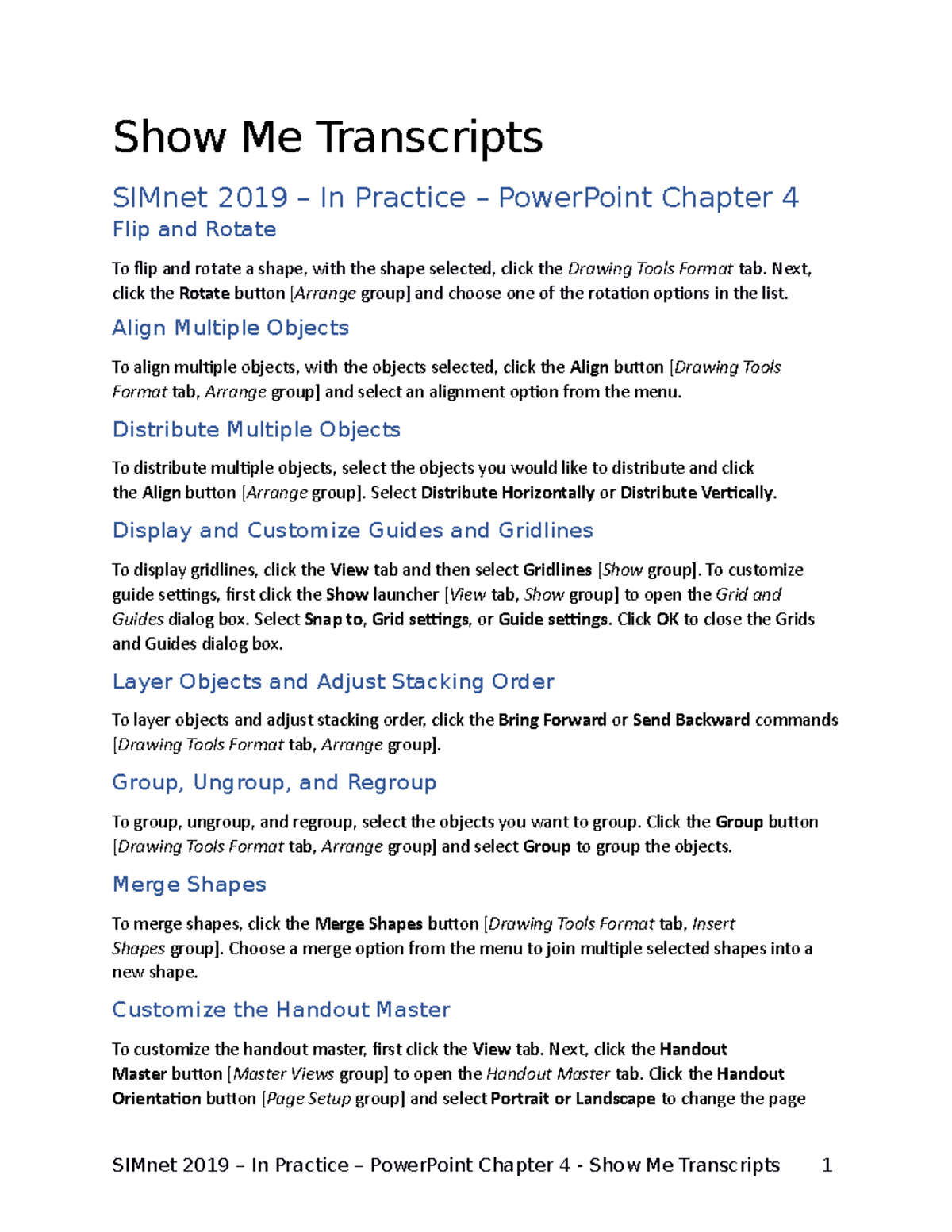 SM Transcripts In Practice Power Point Chapter 04 - Show Me Transcripts ...