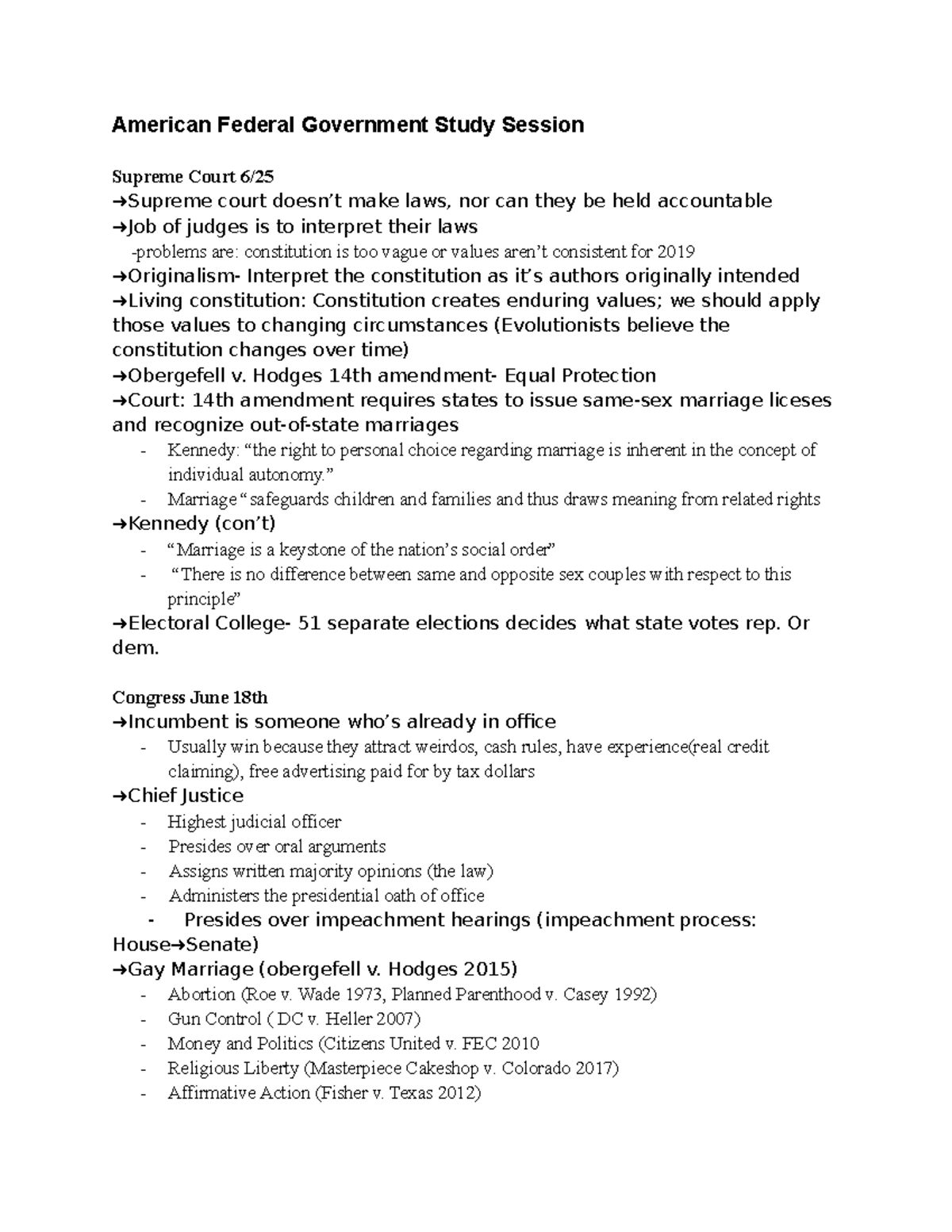 American Federal Government Study Session - Hodges 14th amendment ...