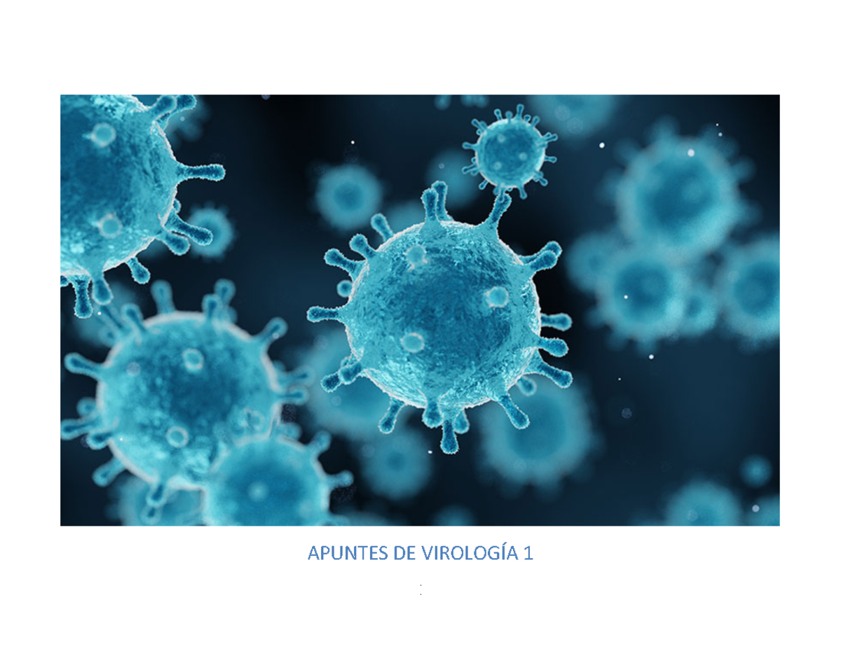 1. Apuntes de Virología 1 - . APUNTES DE VIROLOGÍA 1 . Características ...
