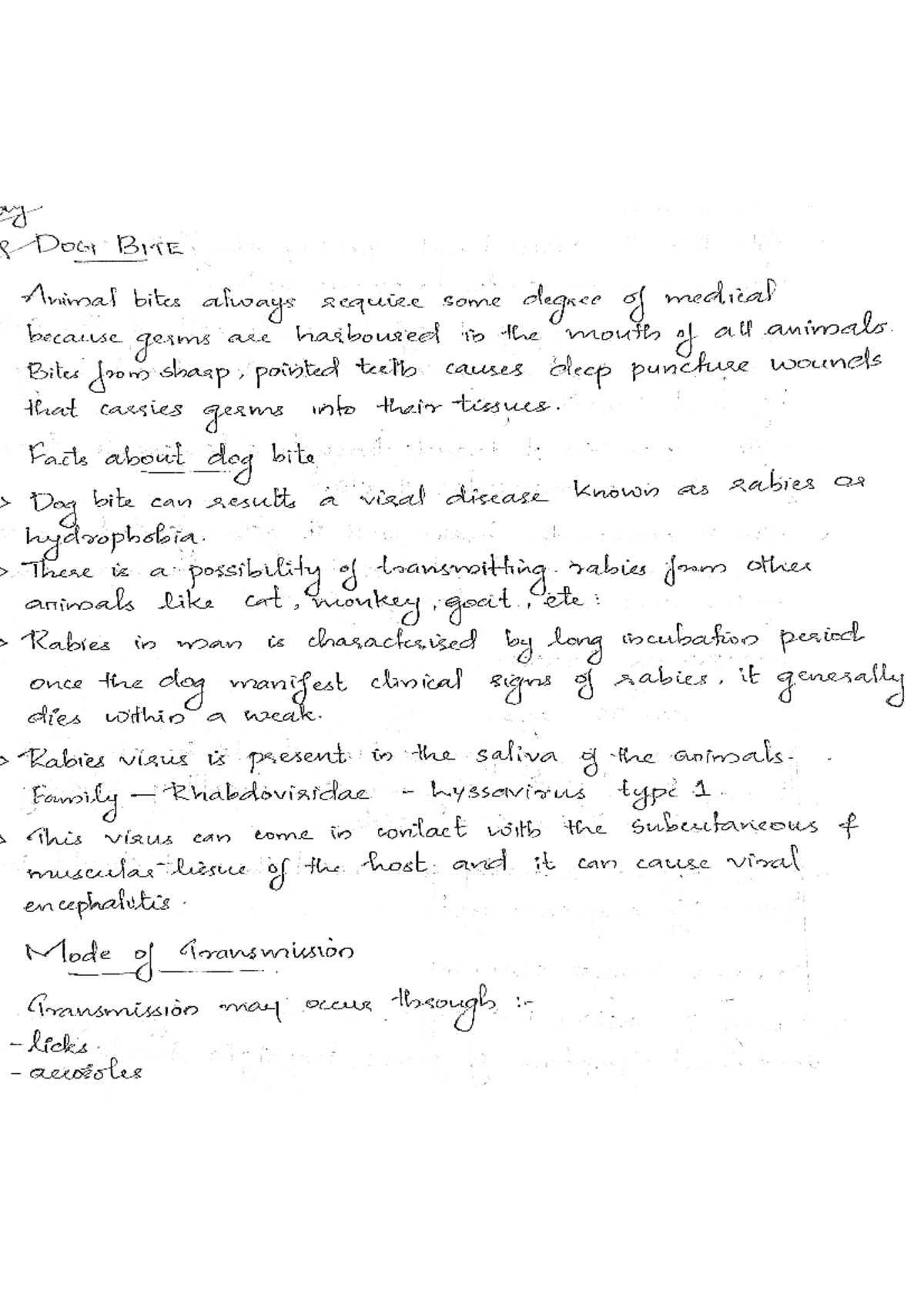 Dog Bite - Lecture notes..dog bite - Bsc nursing - Studocu